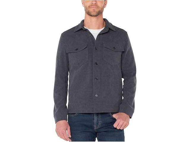 (取寄) リバプールロサンゼルス メンズ ニット コーデュロイ オーバーシャツ Liverpool Los Angeles men Knit Corduroy Overshirt Dark Grey