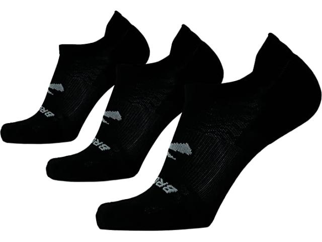 (取寄) ブルックス ラン-イン ノー ショー ソックス 3-パック Brooks Brooks Run-In No Show Socks 3-Pack Black
