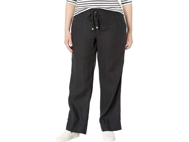(取寄) ローレン ラルフローレン レディース プラス サイズ リネン ワイド-レッグ パンツ Lauren Ralph Lauren women Plus Size Linen Wide-Leg Pants Polo Black