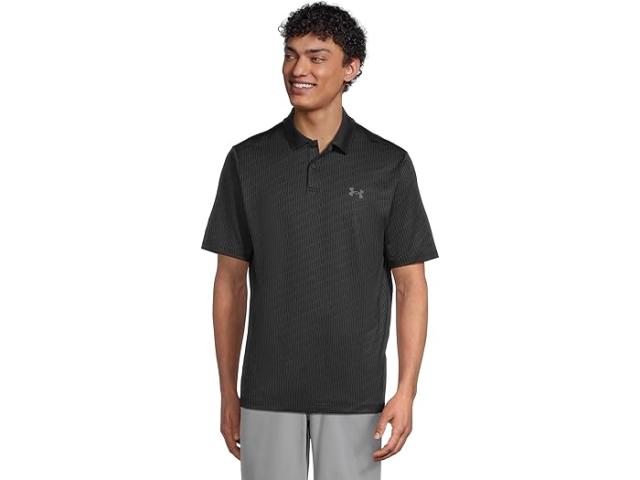 (取寄) アンダーアーマー ゴルフ メンズ マッチプレー プリンテッド ゴルフ ポロ Under Armour Golf men Matchplay Printed Golf Polo Black/Anthracite/Pitch Grey