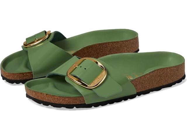 (取寄) ビルケンシュトック レディース マドリッド ビッグ バックル ハイ シャイン Birkenstock women Madrid Big Buckle High Shine Green Tea