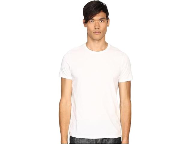 (取寄) ヴィンス メンズ ショート スリーブ ピマ コットン クルー ネック シャツ Vince men Short Sleeve Pima Cotton Crew Neck Shirt Optic White