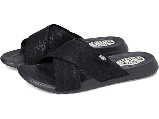 (取寄) ヘイ デュード レディース クリスティ スライド ディストレス Hey Dude women Christi Slide Distressed Black