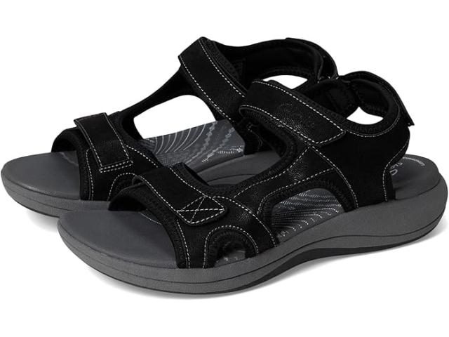 (取寄) クラークス レディース ミラ ベイ Clarks women Mira Bay Black Textile
