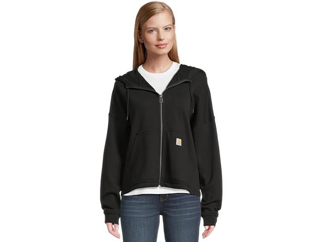 (取寄) カーハート レディース テンセル ファイバー シリーズ ルーズ フィット フル-ジップ スウェットシャツ Carhartt women TENCEL Fiber Series Loose Fit Full-Zip Sweatshirt Black
