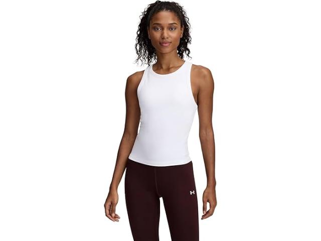 (取寄) アンダーアーマー レディース モーション ハイ ネック タンク トップ Under Armour women Motion High Neck Tank Top White/Halo Gray