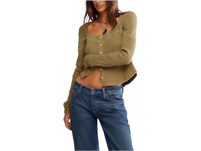 (取寄) フリーピープル レディース レッツ パーティー カルディ Free People women Lets Party Cardi Gothic Olive