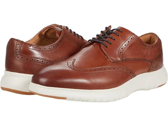 (取寄) フローシャイム メンズ ダッシュ ウイング ティップ スニーカー ソール オックスフォード Florsheim men Florsheim Dash Wing Tip Sneaker Sole Oxford Cognac Smooth Leather/White Sole