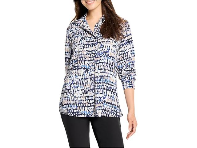 (取寄) ニックゾー レディース ピティート ハーベスト ドット トップ NIC+ZOE women Petite Harvest Dot Top Blue Multi