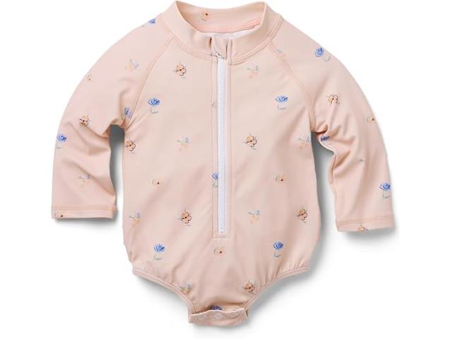 (取寄) ジャニー アンド ジャック ガールズ フローラル ジップ アップ スイムスーツ (インファント) Janie and Jack girls Floral Zip Up Swimsuit (Infant) Red