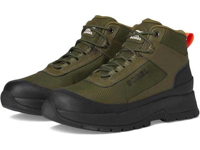 (取寄) ソレル メンズ アウティング NW スニーカー ミッド ウォータープルーフ SOREL men Outing Nw Sneaker Mid Waterproof Utility Green/Black
