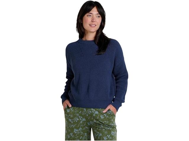 (取寄) トードアンドコー レディース ビアンカ シェーカー クルー セーター Toad&Co women Bianca Shaker Crew Sweater True Navy
