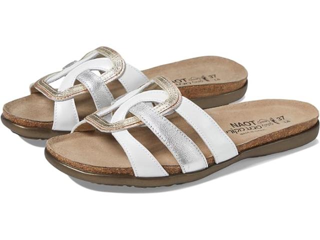 (取寄) ナオト レディース リブ Naot women Naot Liv White Pearl Leather/Silver Leather/Gold Leather Combo