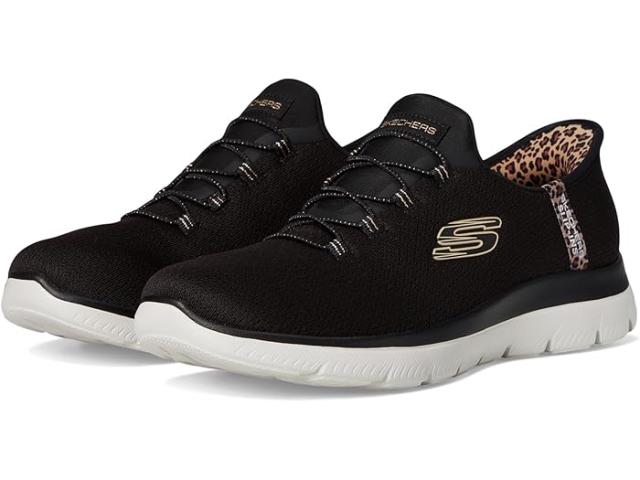 (取寄) スケッチャーズ レディース サミッツ レオパード シック ハンズ フリー スリップ-インス SKECHERS women SKECHERS Summits Leopard Chic Hands Free Slip-INS Black Multi