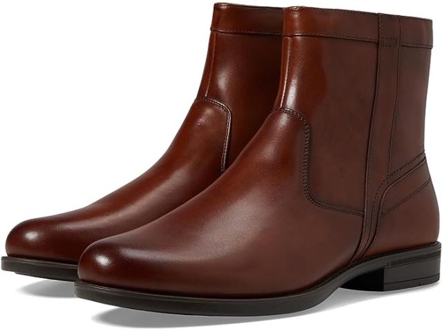 (取寄) フローシャイム メンズ ミッドタウン プレーン トゥ ジップ ブーツ Florsheim men Midtown Plain Toe Zip Boot Cognac