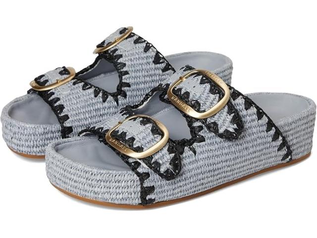 (取寄) ロフラー ランドール レディース テオ トゥー バンド サンダル Loeffler Randall women Theo Two Band Sandals Light Blue/Black