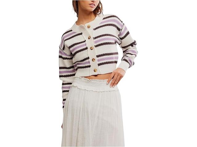 (取寄) フリーピープル レディース リラ ストライプ カルディ Free People women Lila Stripe Cardi Ivory Combo
