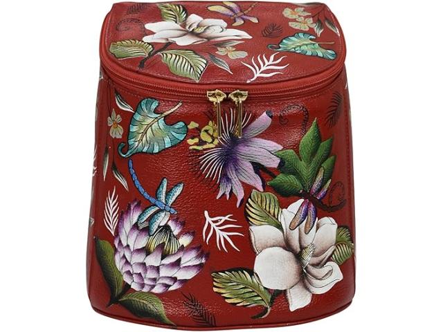(取寄) アヌシュカ レディース 685 トップジップ バックパック Anuschka women Anuschka 685 Top-Zip Backpack Crimson Garden