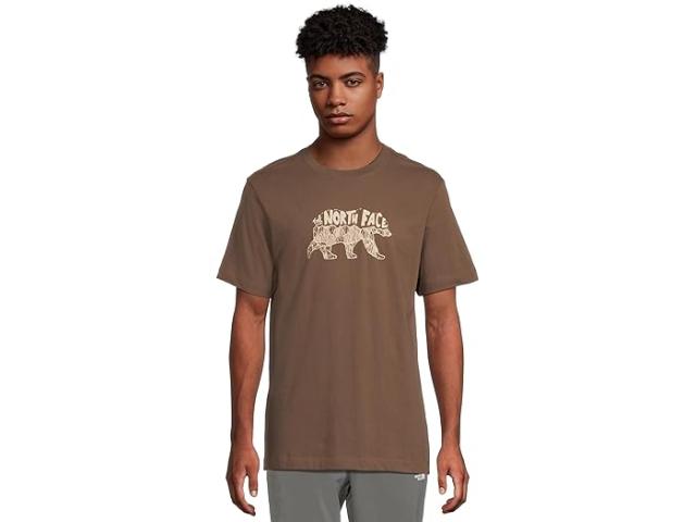 (取寄) ノースフェイス メンズ エボリューション TNF ベアー ショート スリーブ ティー グラフィック The North Face men Evolution TNF Bear Short Sleeve Tee Graphic Smokey Brown