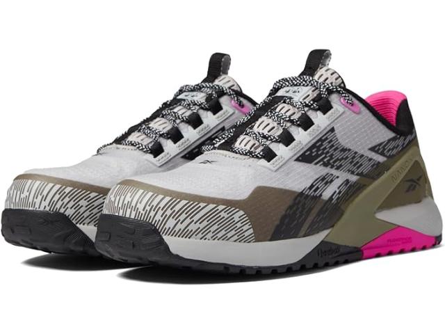 (取寄) リーボック ワーク レディース ナノ X1 アドベンチャー ワーク エー コンプ トゥ Reebok Work women Reebok Work Nano X1 Adventure Work EH Comp Toe Silver/Army Green/Pink