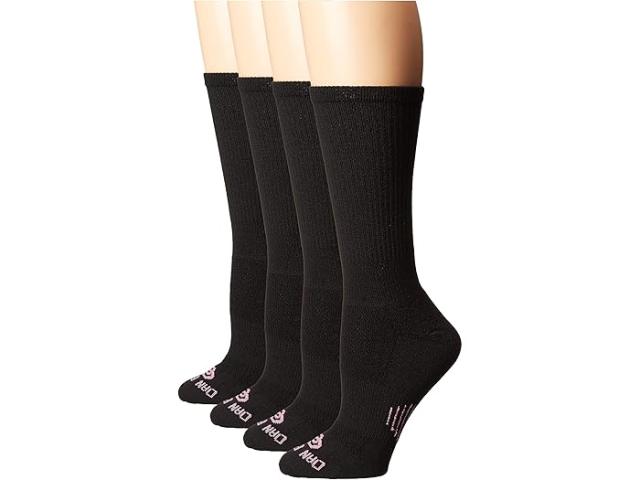 (取寄) ダンポスト レディース カウガール サーティファイド DP ライツ クルー ソックス 4-パック Dan Post women Cowgirl Certified DP Lites Crew Socks 4-Pack Black