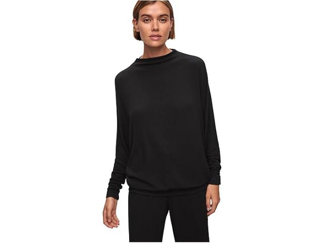 (取寄) エバージェイ レディース コージー タイム モックネック プルオーバー Eberjey women Cozy Time Mockneck Pullover Black