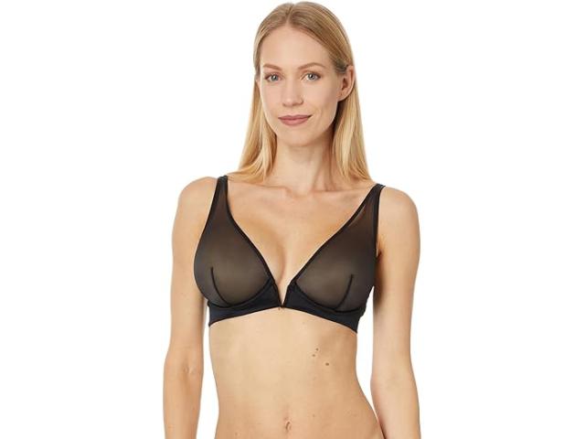 (取寄) コマンドー レディース シック メッシュ バンジ ブラ Commando women Commando Chic Mesh Plunge Bra Black