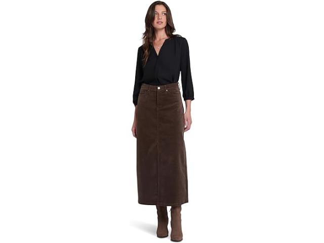(取寄) エヌワイディージェイ レディース ハイ ライズ ロング スカート NYDJ women High Rise Long Skirt Coffee Bean