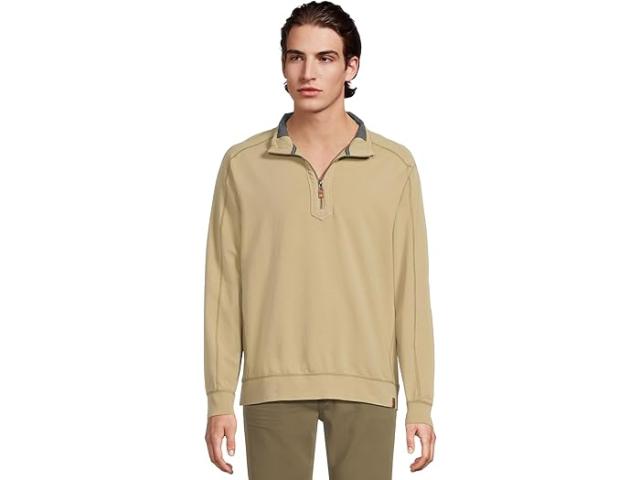 (取寄) トミーバハマ メンズ ベン アンド テリー 1/2 ジップ  Bahama men Ben and Terry 1/2 Zip Stone Khaki