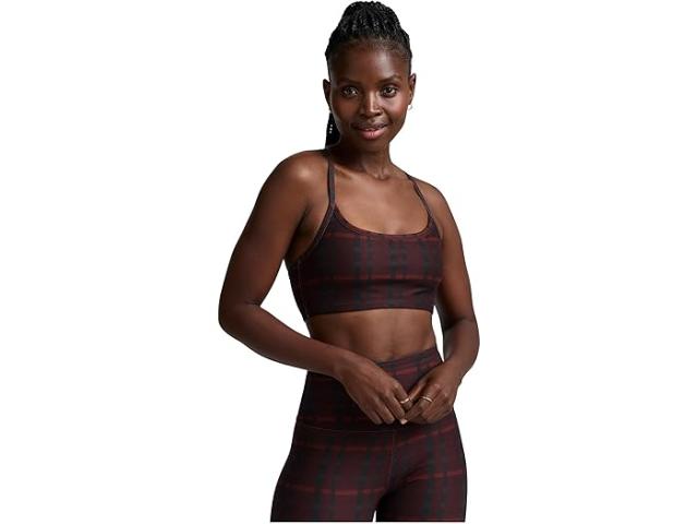 (取寄) ビヨンドヨガ レディース ソフトマーク スリム レイサーバック ブラ Beyond Yoga women Softmark Slim Racerback Bra Dark Cherry Preppy Plaid