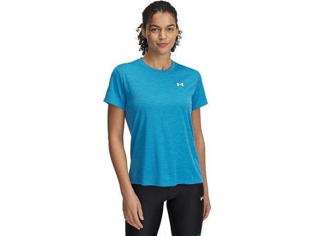 (取寄) アンダーアーマー レディース テック テクスチャー ショート スリーブ クルー Under Armour women Tech Textured Short Sleeve Crew Ether Blue/White