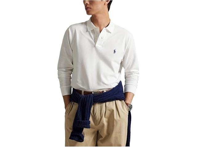 (取寄) ラルフローレン メンズ クラシック フィット ストレッチ メッシュ ポロ シャツ Polo Ralph Lauren men Classic Fit Stretch Mesh Polo Shirt White 1