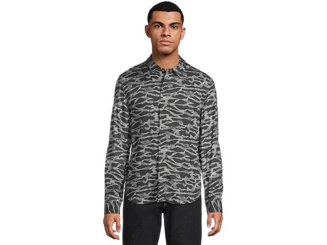 (取寄) ジョン バルベイトス メンズ ロドニー シャツ John Varvatos men Rodney Shirt W673W25 Black