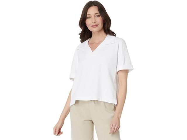 (取寄) リラ P レディース ミックスド メディア カラード トップ Lilla P women Mixed Media Collared Top White