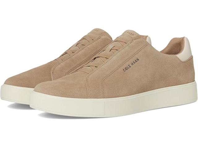 (取寄) コールハーン メンズ グランドプロ ラグゼ スリッポン スニーカー Cole Haan men Grandpro Luxe Slip-On Sneakers Birchbeige Suede/Ivory