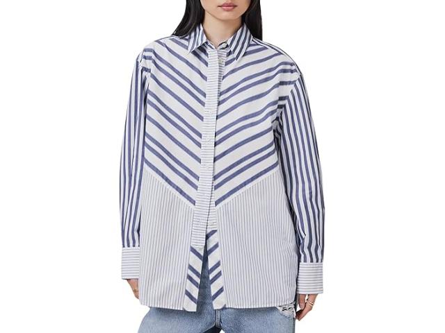 (取寄) オールセインツ レディース シャノン ストライプ シャツ AllSaints women Shannon Stripe Shirt White/Blue
