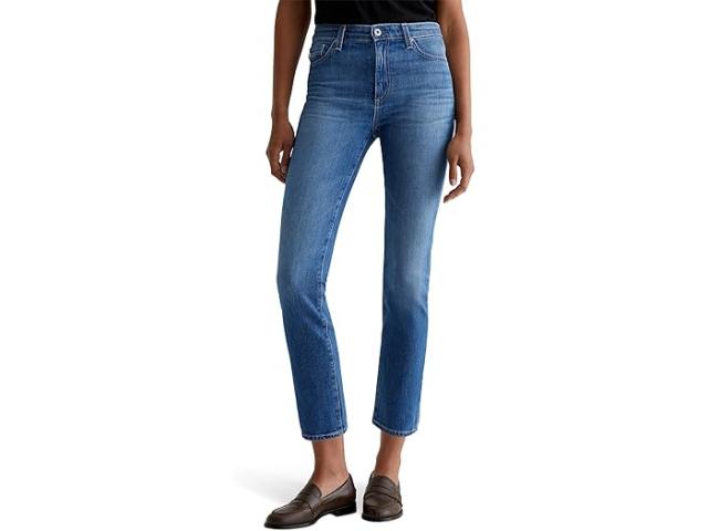 (取寄) AGジーンズ レディース マリ ミッド ライズ スリム ストレート ジーンズ イン ランウェイ AG Jeans women Mari Mid Rise Slim Straight Jeans in Runway Runway