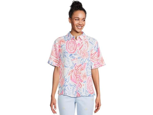 (取寄) リリー ピュリッツァー レディース トップ Lilly Pulitzer women Ridoc Top Resort White Sun Sea Sand