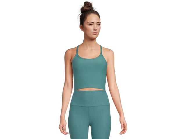 (取寄) ビヨンドヨガ レディース スペースダイ スリム レイサーバック クロップド タンク Beyond Yoga women Spacedye Slim Racerback Cropped Tank Deep Aqua Heather