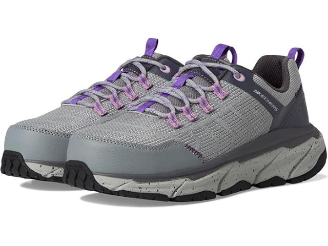 (取寄) スケッチャーズ ワーク レディース デラックス ジャーニー SR - カーボン ナノ コンプ トゥ SKECHERS Work women D'Lux Journey SR - Nixxy Carbon Nano Comp Toe Charcoal Purple