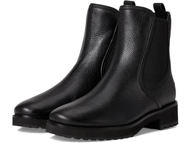 (取寄) コールハーン レディース リンドン ウォータープルーフ チェルシー ブーティ Cole Haan women Lyndon Waterproof Chelsea Booties Black Leather Waterproof