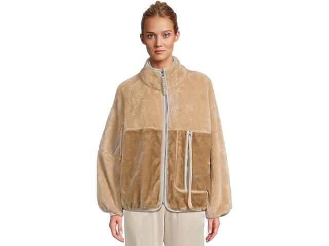 (取寄) アグ レディース マリーン シェルパ ジャケット リ UGG women Marlene Sherpa Jacket II Sandstone / Ice Jam
