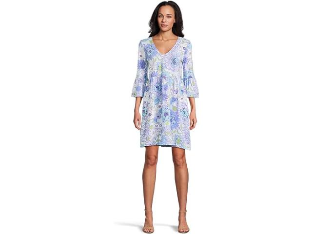 (取寄) リリー ピュリッツァー レディース ジャニー V-ネック 3/4 スリーブ Lilly Pulitzer women Jannie V-neck 3/4 Sleeve Multi Let It Gogh