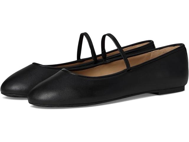 (取寄) ローレン ラルフローレン レディース ジェイナ ナッパ レザー メアリー ジーン フラッツ Lauren Ralph Lauren women Jayna Nappa Leather Mary Jane Flats Black