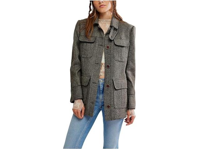 (取寄) フリーピープル レディース オフィサー ジャケット Free People women Renaux Officer Jacket Espresso
