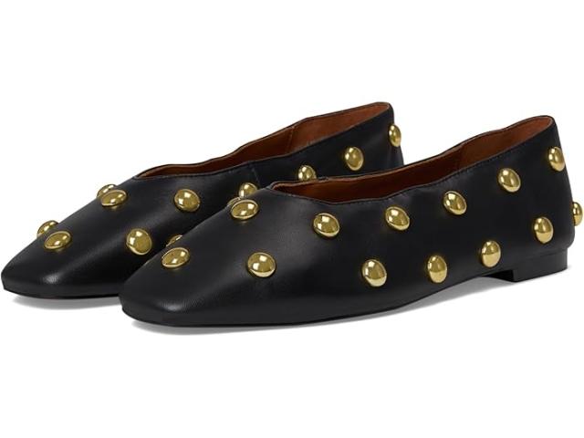 (取寄) メイドウェル レディース セージ バレエ フラッツ - ドーム スタッズ Madewell women Sage Ballet Flat - Dome Stud True Black