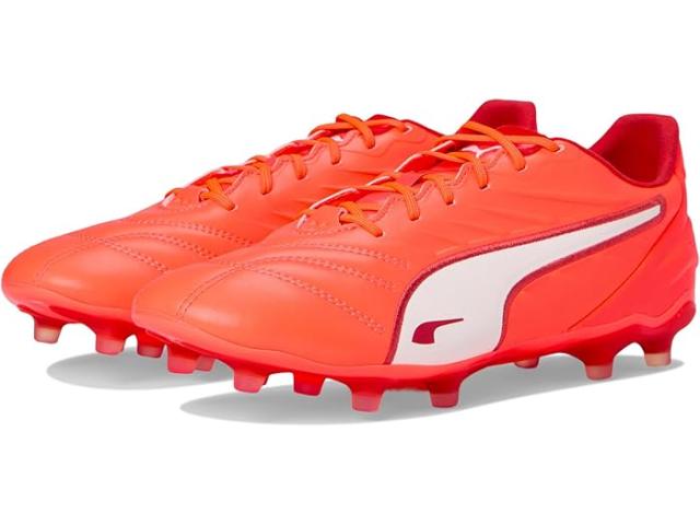 (取寄) プーマ レディース キング プロ アーティフィシャル グランド サッカー クリーツ PUMA women King Pro Firm, Artificial Ground Soccer Cleats Glowing Red-Puma White-Red Fire