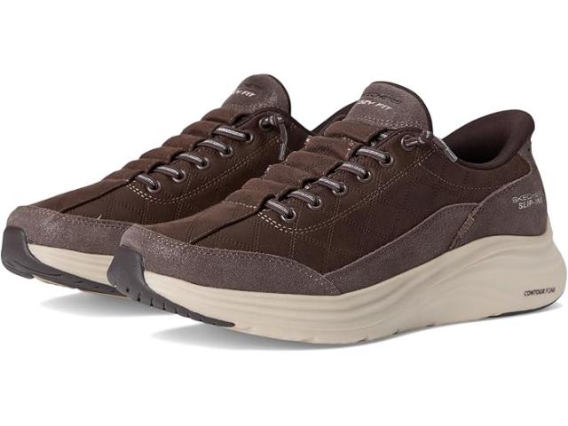 (取寄) スケッチャーズ レディース コンツアー フォーム コージー フィット ハンズ フリー スリップインズ SKECHERS women Contour Foam Cozy Fit Hands Free Slip-ins Chocolate