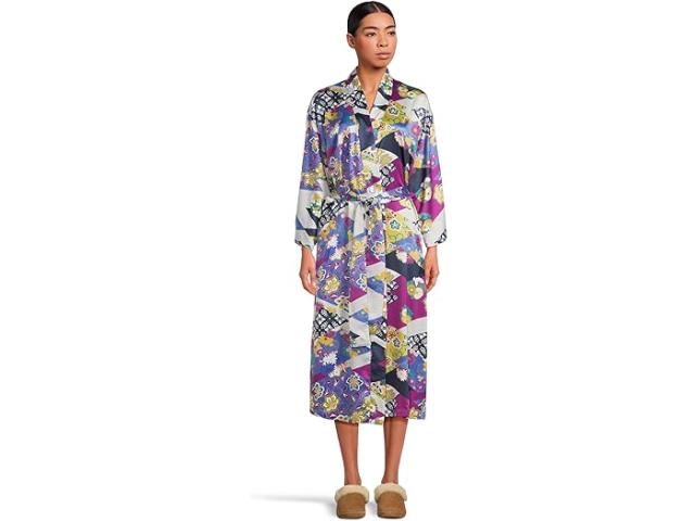 (取寄) N バイ ナトリ レディース デコ - サテン ローブ N by Natori women Deco - Satin Robe Magenta