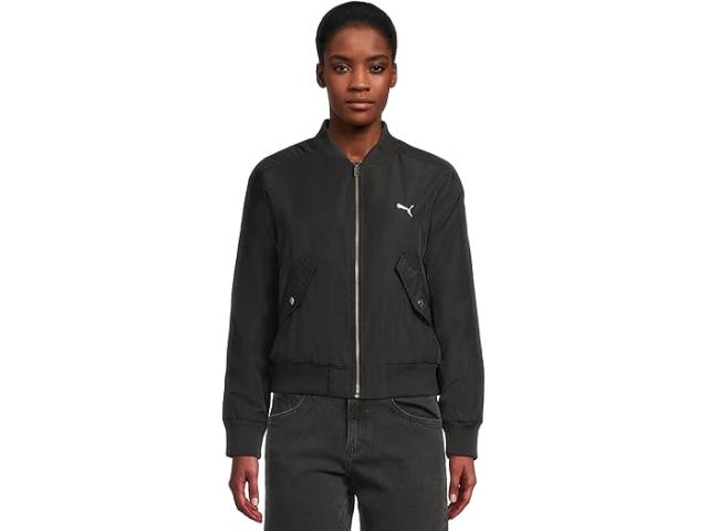 (取寄) プーマ レディース T7 サテン ボンバー ジャケット PUMA women T7 Satin Bomber Jacket Puma Black
